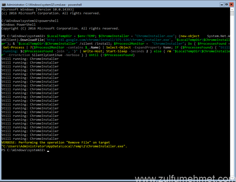 Powershell İle Chrome Kurulumu - Zülfü Mehmet